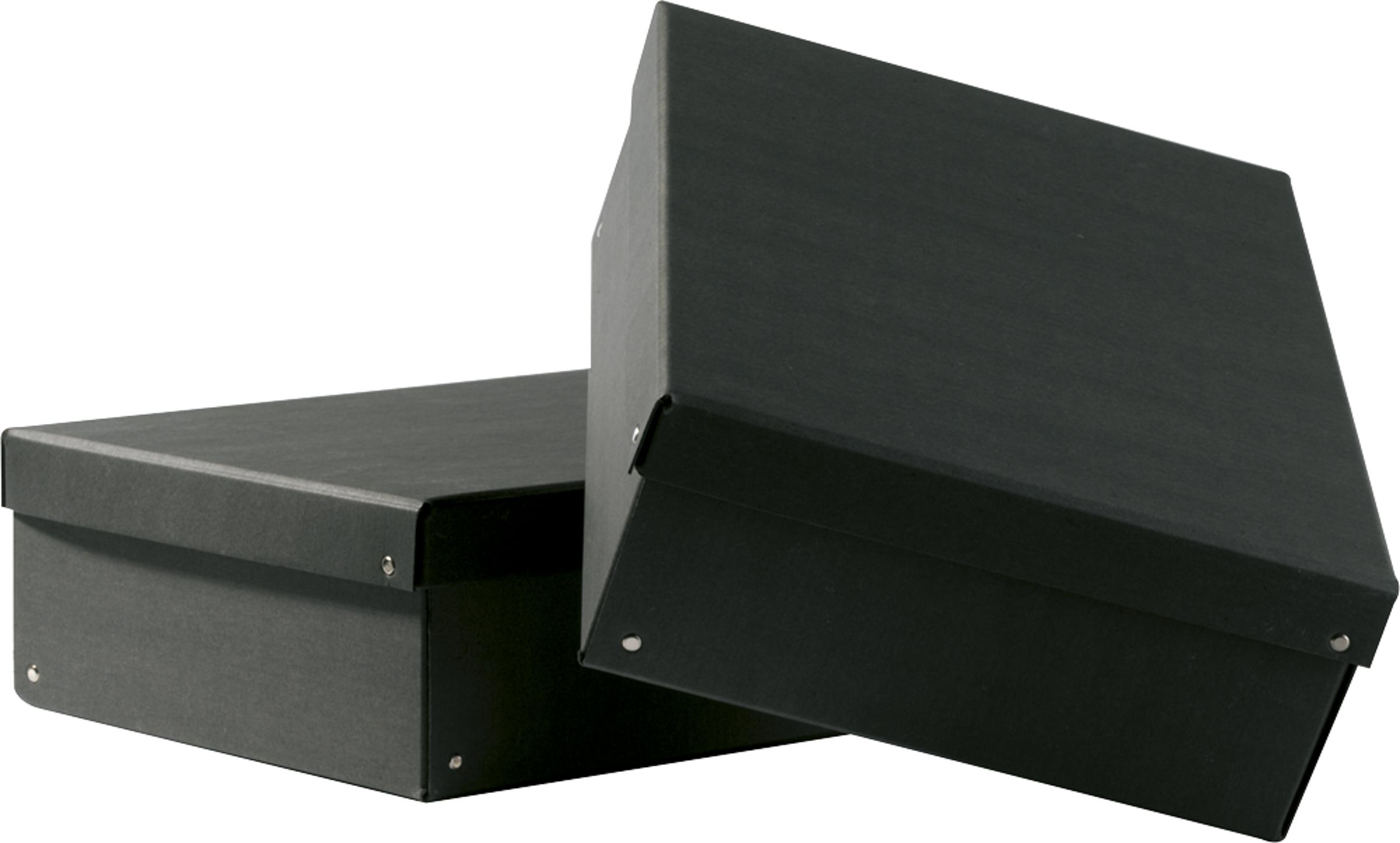 Black Boxes Schwarzer Aufbewahrungskarton aus Hartpappe | boesner ...